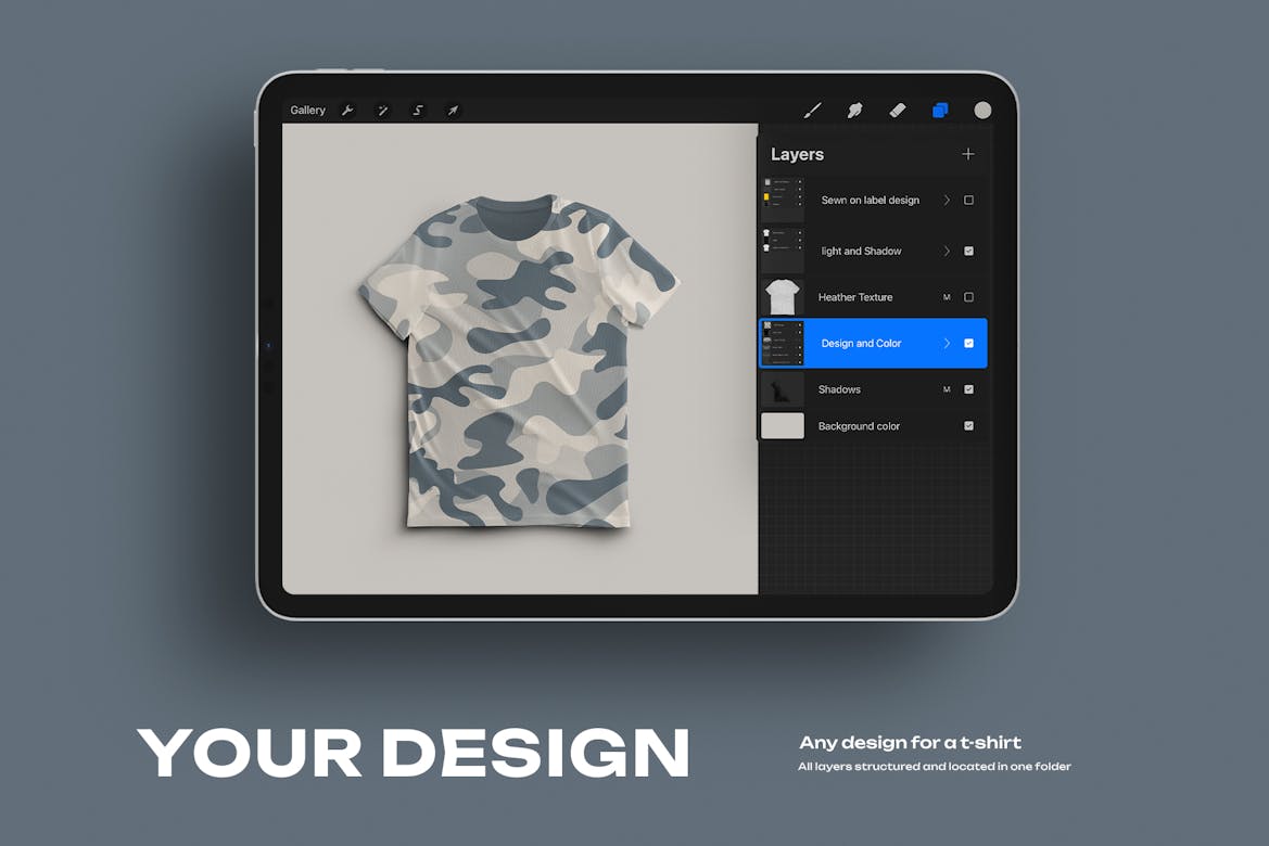 7 Mockups Classic Unisex T-Shirt for Procreate | Premium & Free PSD ...