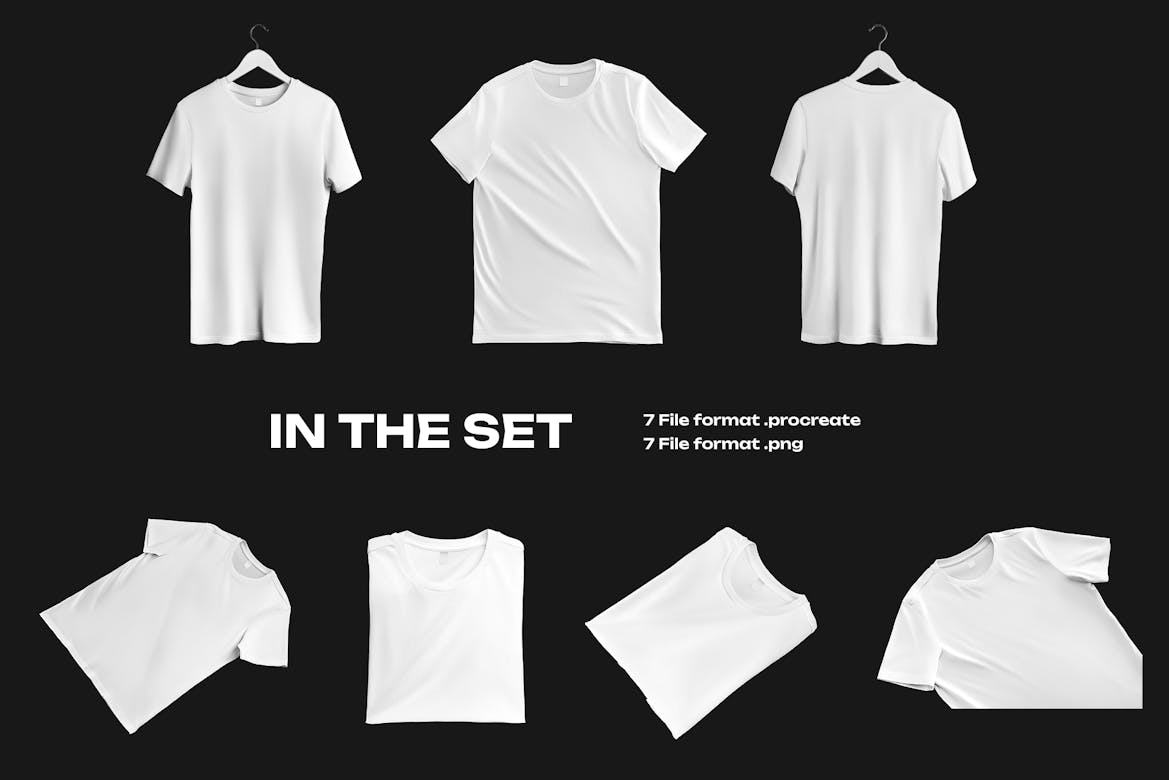 7 Mockups Classic Unisex T-Shirt for Procreate | Premium & Free PSD ...