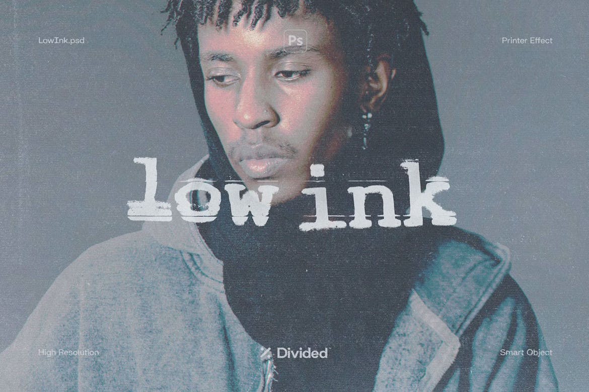 Low Ink Printer Effect | Premium & Free PSD Mockup Store