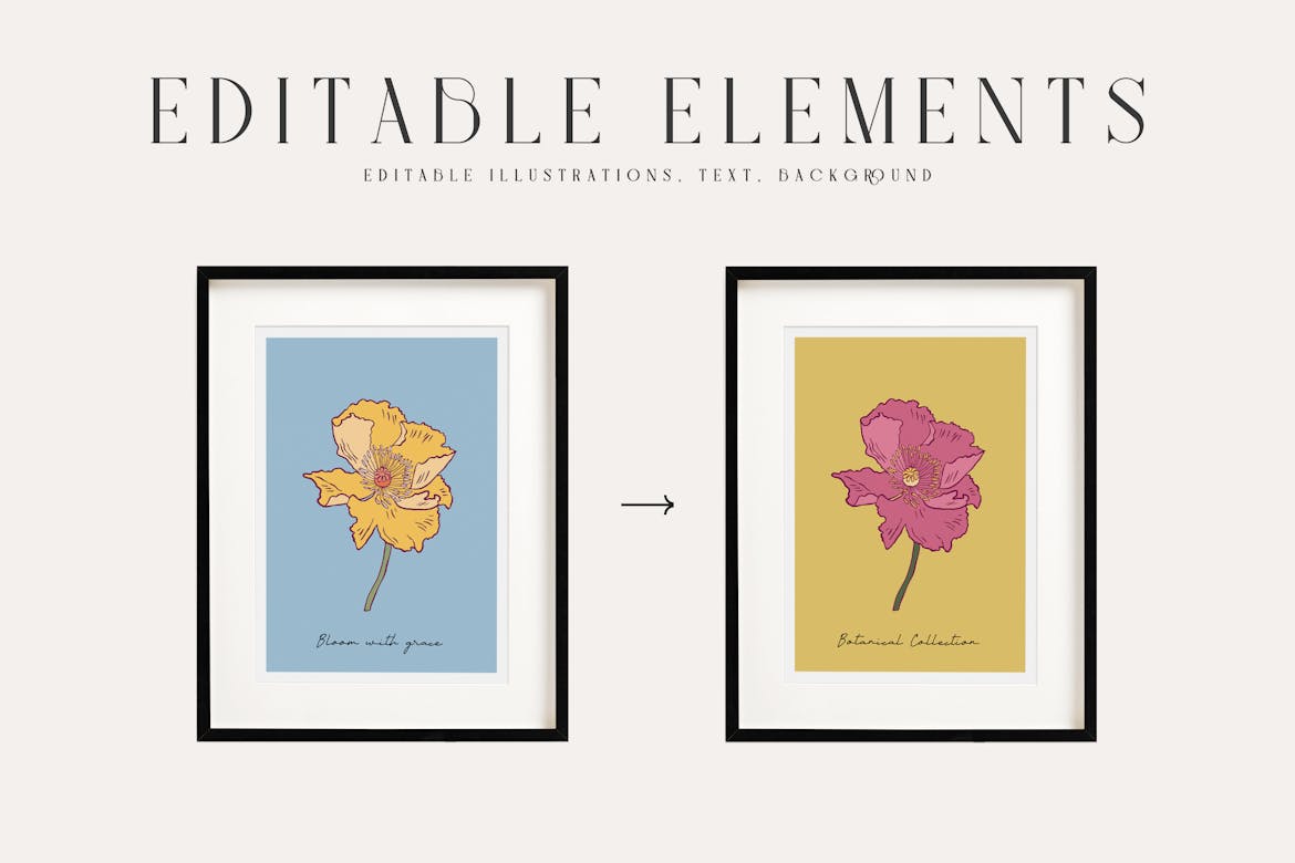 Flower Boom Prints Posters | Premium & Free PSD Mockup Store