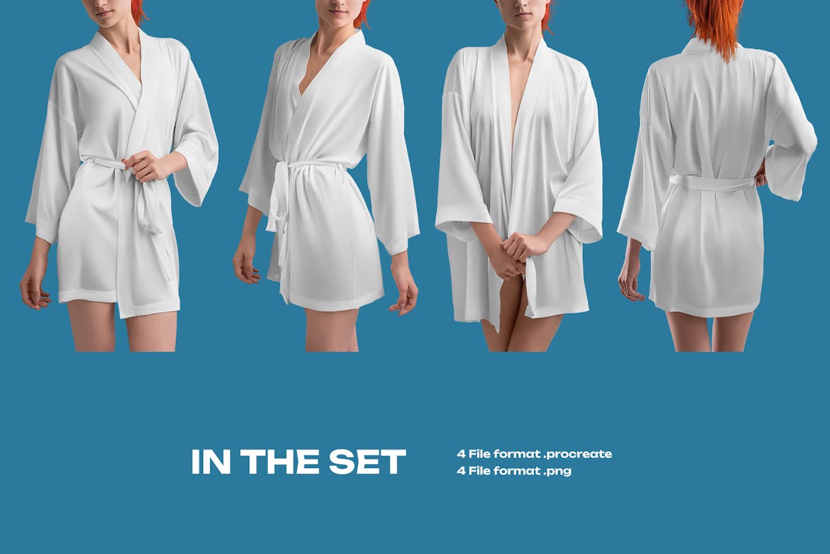 4 Mockups of a Silk Robe for Procreate | Premium & Free PSD Mockup Store