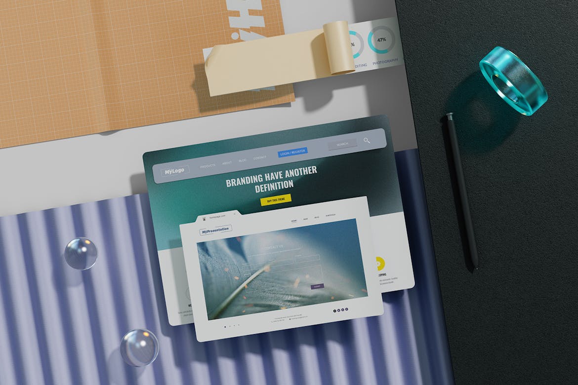 Website Presentation Mock-up | Premium & Free PSD Mockup Store