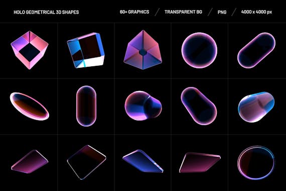 Geometrical 3D Shapes | Premium & Free PSD Mockup Store