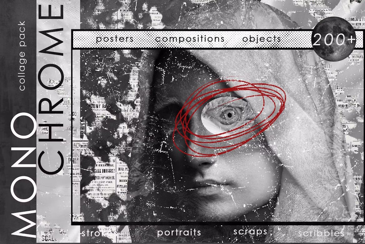 Monochrome Collage Pack | Premium & Free PSD Mockup Store