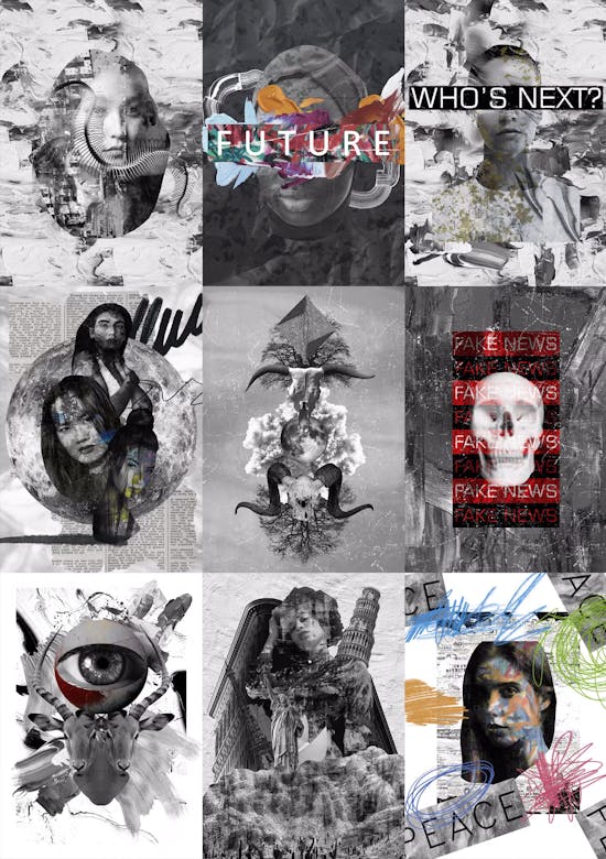 Monochrome Collage Pack | Premium & Free PSD Mockup Store