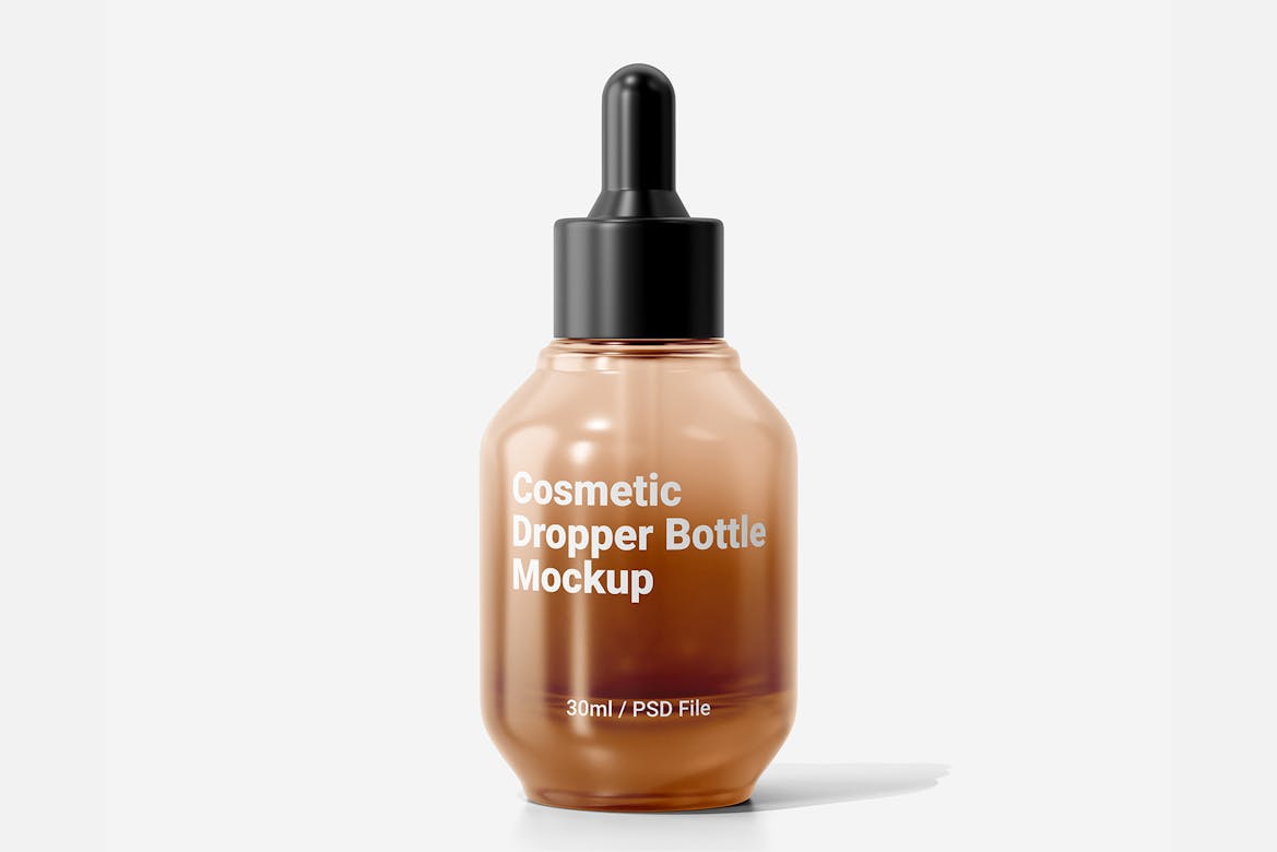 30ml Cosmetic Glass Dropper Bottle Mockup Vol.1 | Premium & Free PSD Mockup Store
