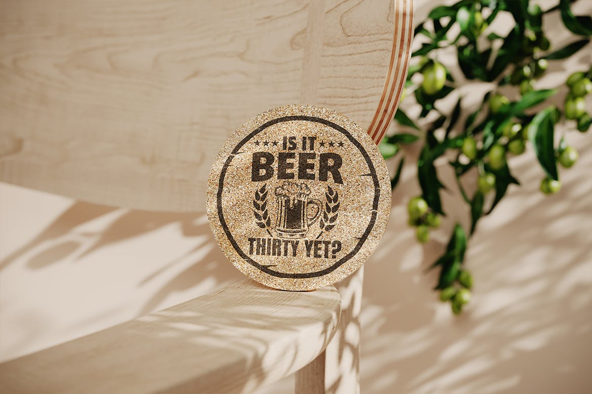Beer Cork Coaster Mockup | Premium & Free PSD Mockup Store