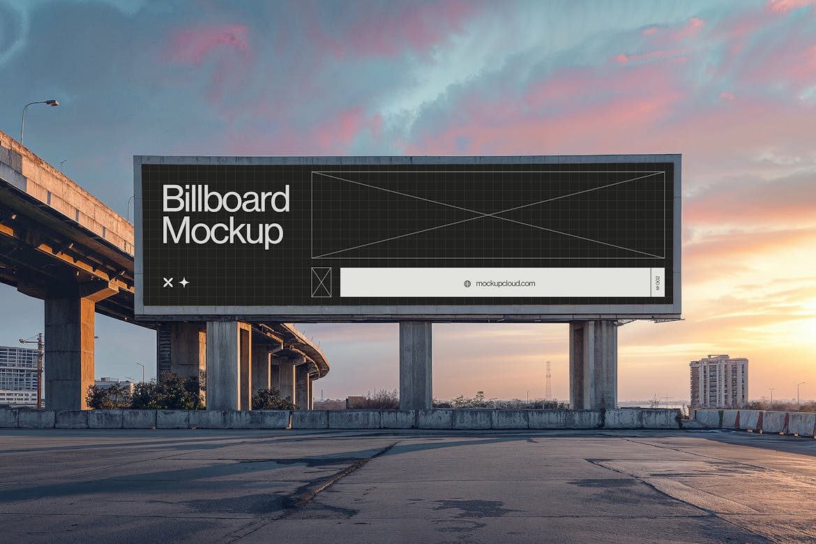 Billboard Advertising Mockup Scene 26 | Premium & Free PSD Mockup Store