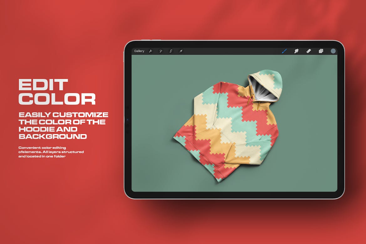 4 Mockups Unisex Oversize Hoodie for Procreate | Premium & Free PSD ...